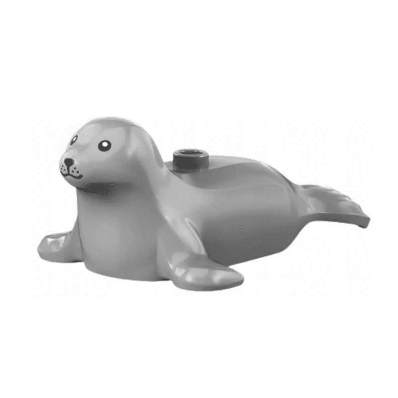 LEGO Adult Seal Wild Animal Grey Minifigure Arctic Ocean Sea 3380pb01