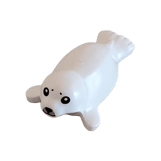 LEGO Baby Seal Pup Wild Animal White Minifigure Arctic Ocean 3399pb01