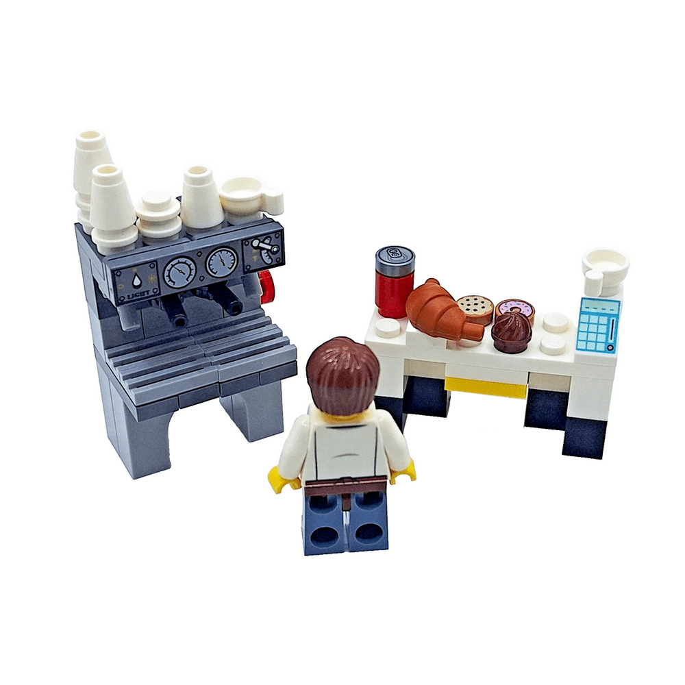 LEGO Barista Cake Topper Decoration Male Minifigure Cafe Coffee Shop ...