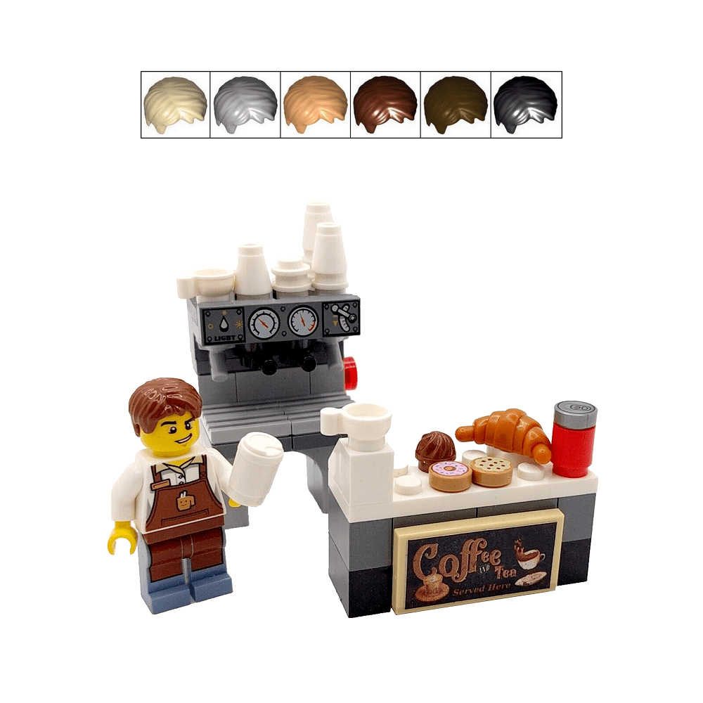 LEGO Barista Cake Topper Decoration Male Minifigure Cafe Coffee Shop ...