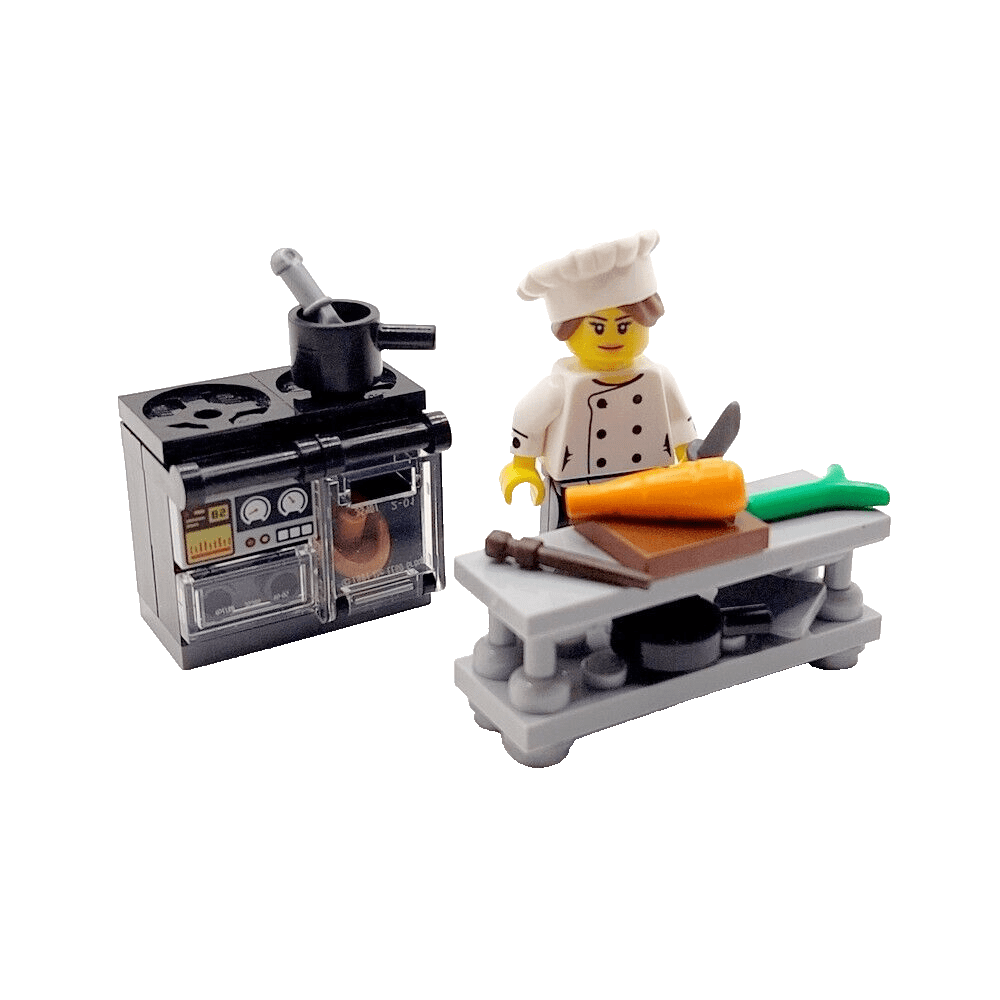 LEGO Chef Cake Topper Decoration Made With LEGO Bricks Cook Female With ...