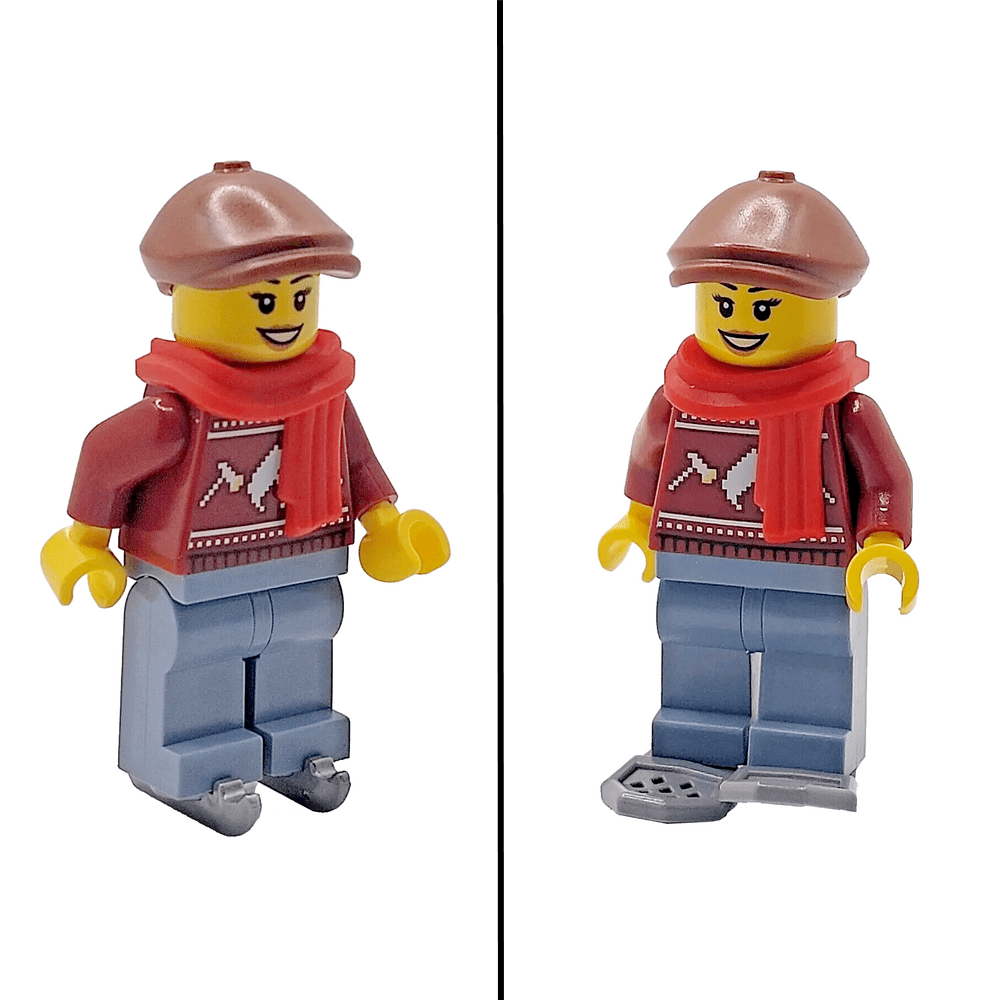 LEGO Christmas Sweater Female Minifigure With Snow Shoes & Ice Skates ...