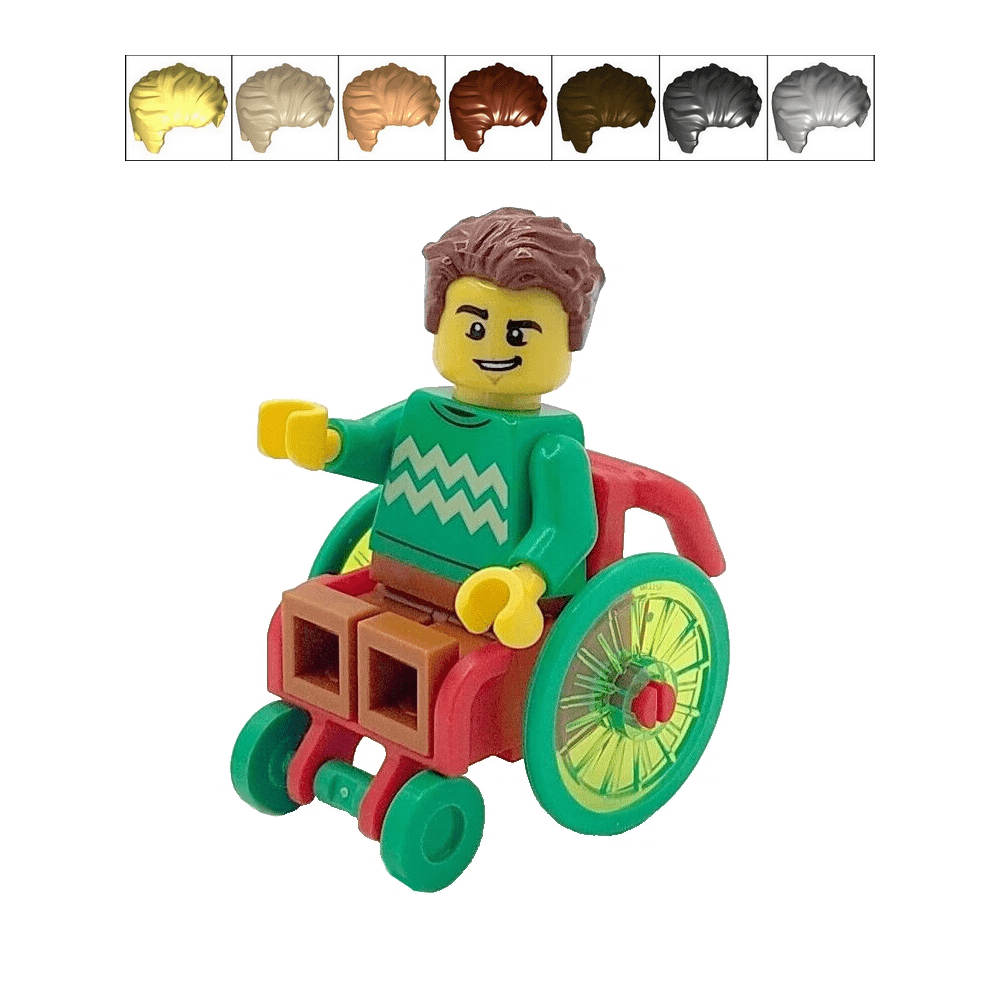 LEGO Disabled Wheelchair Man Male Minifigure Hospital Patient Gift Ornament