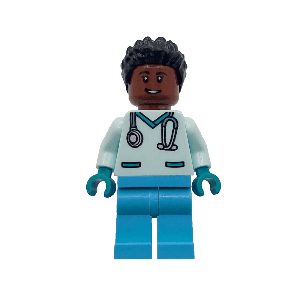 LEGO Doctor Nurse Gift Hospital Female Paramedic Surgeon Medic Black ...