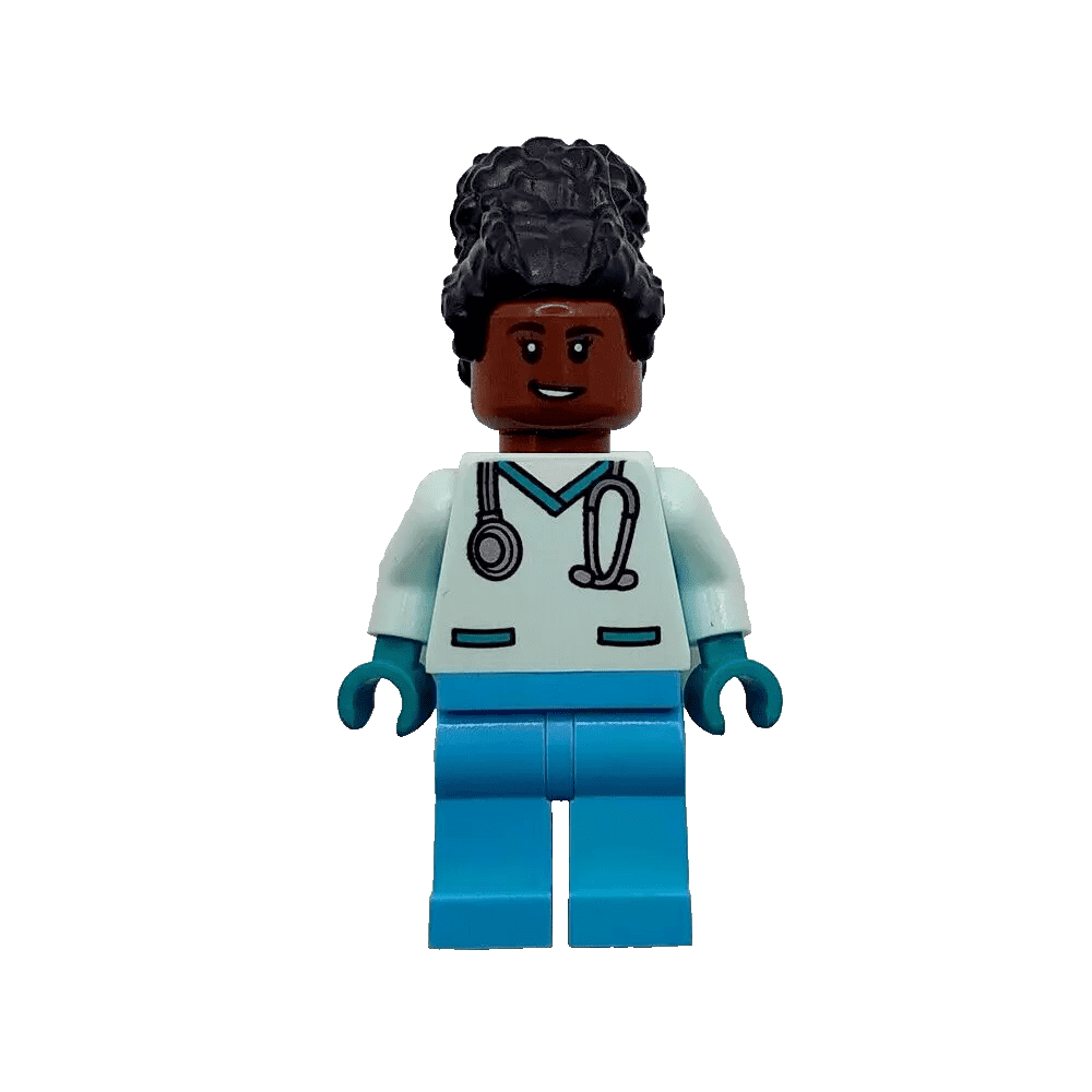 LEGO Doctor Nurse Gift Hospital Female Paramedic Surgeon Medic Black ...