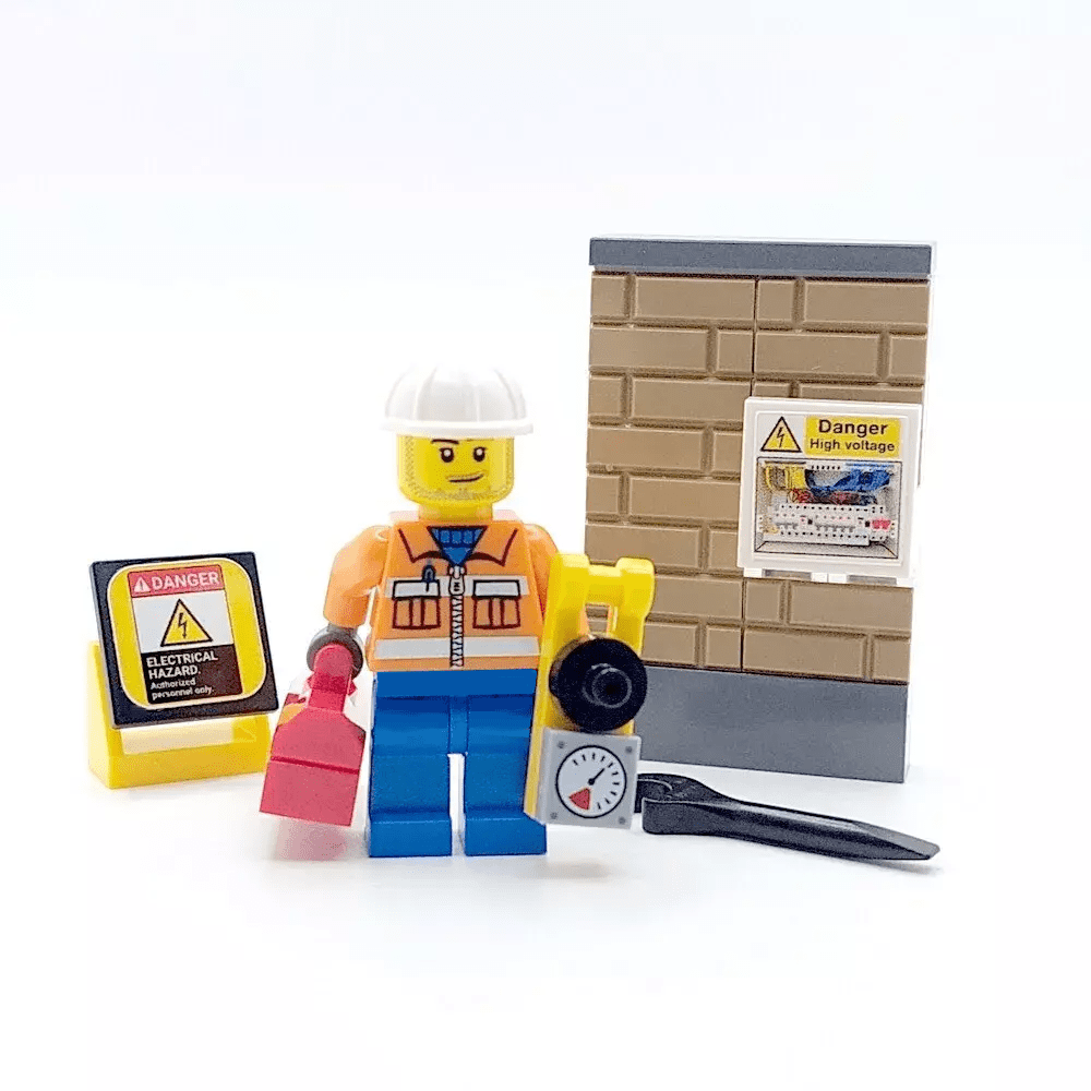 LEGO Electrician Cake Topper Decoration Made With LEGO Bricks & Toolbox ...
