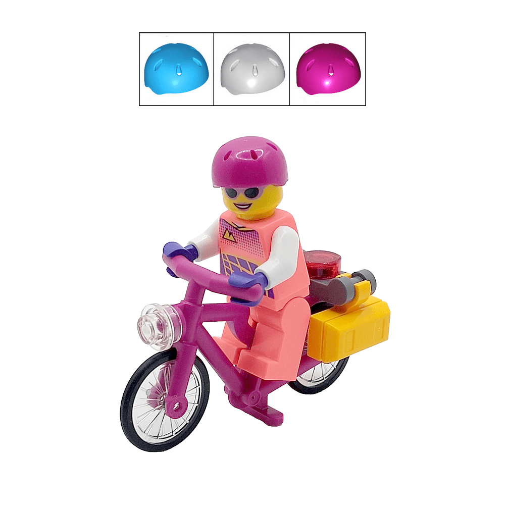 LEGO Female Cyclist Gift Bicycle Bike & Panniers Minifigure Mothers Day ...