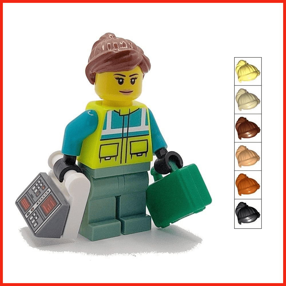 LEGO Female Paramedic & Defib Case BR Ambulance Hospital Nurse ...