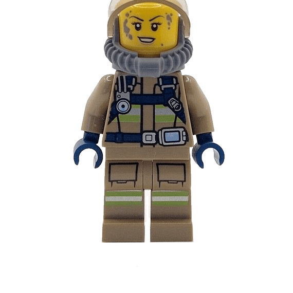 LEGO Fire Fighter Female Minifigure With Accessories & Breathing Gear ...