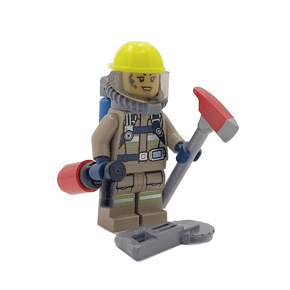 LEGO Fire Fighter Female Minifigure With Accessories & Breathing Gear ...