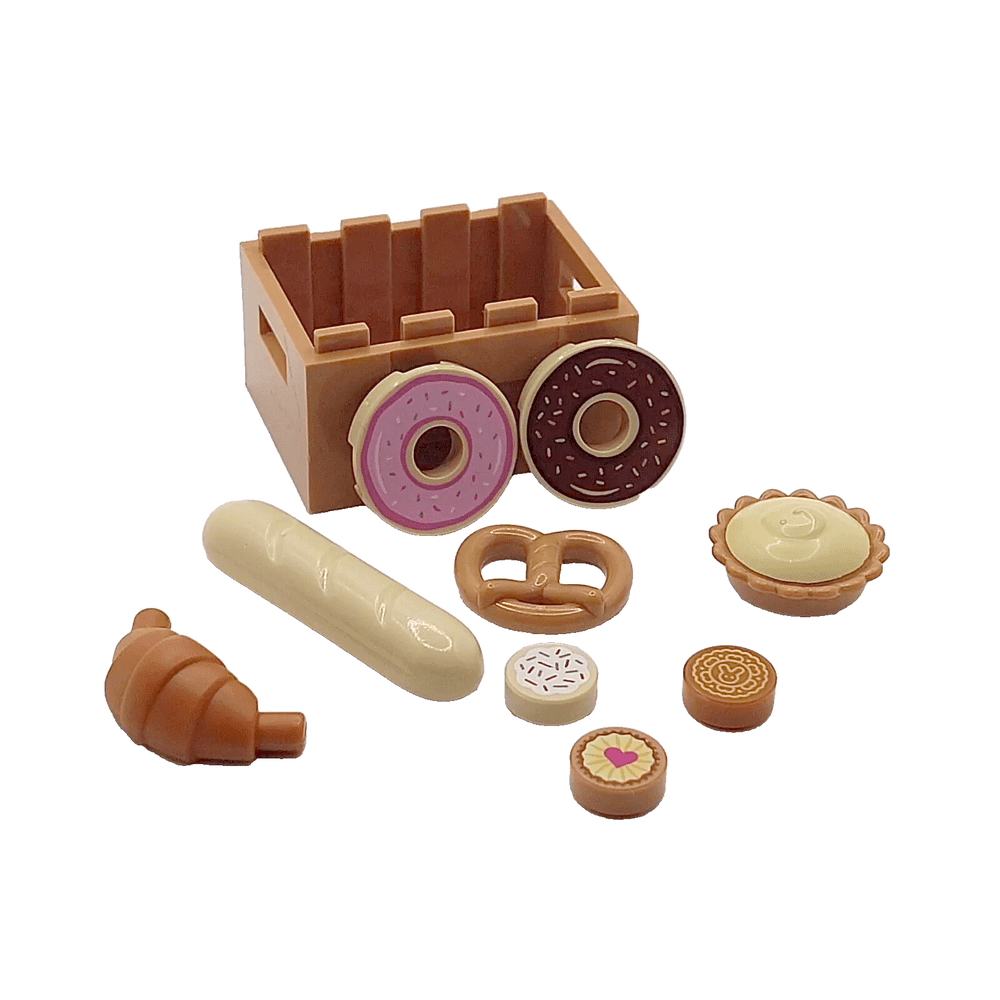LEGO Food Bakery Basket Bread Donuts & Pastries Minifigure Kitchen ...