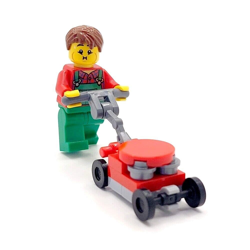 LEGO Gardener Cake Topper Decoration Made With LEGO Bricks Man Mowing ...