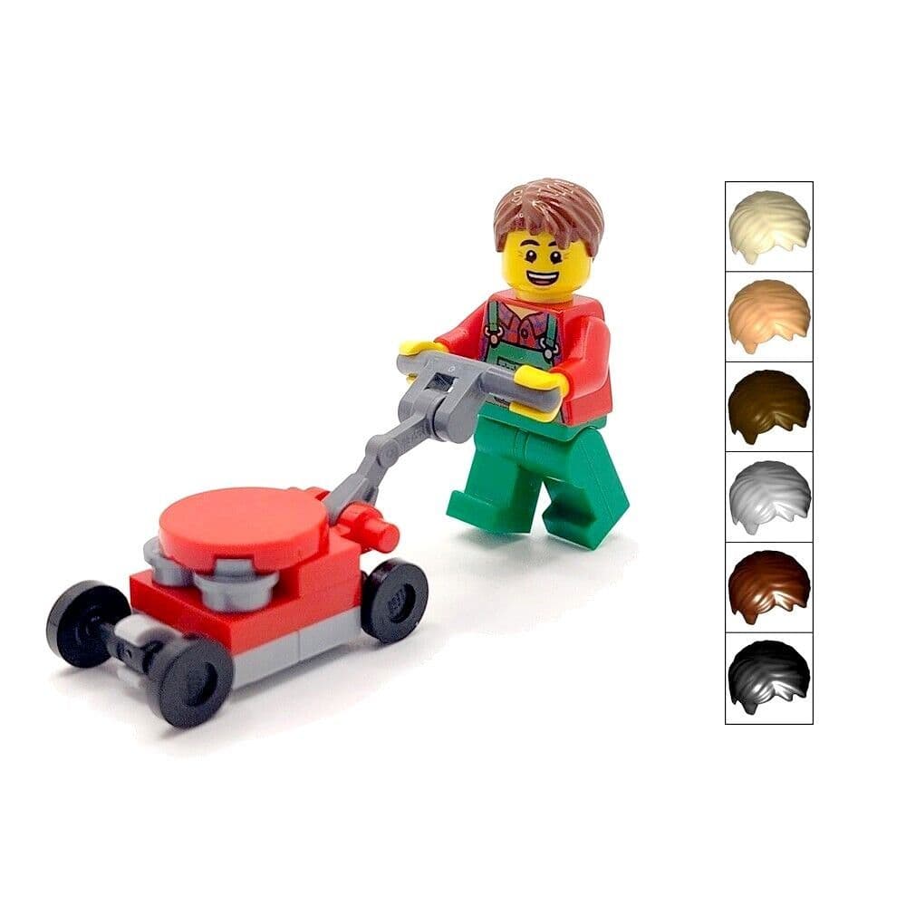 LEGO Gardener Cake Topper Decoration Made With LEGO Bricks Man Mowing ...