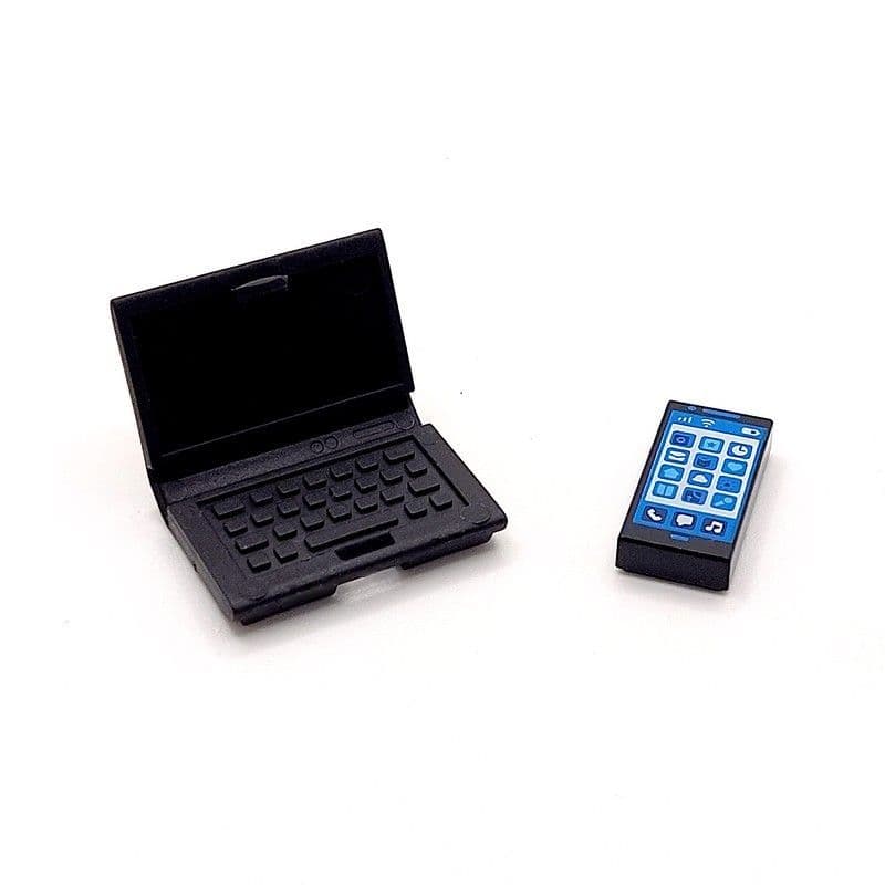 LEGO Laptop Computer & Smartphone Mobile Cell Phone Minifigure Office ...