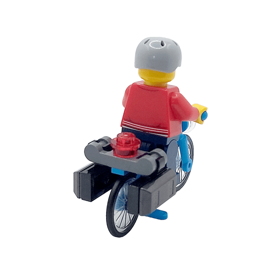 LEGO Male Cyclist Gift Bicycle Bike & Panniers Minifigure Fathers Day Idea