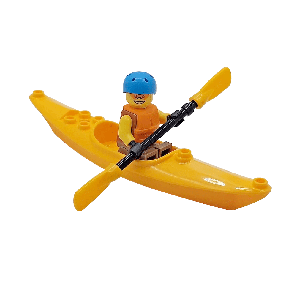 LEGO Male Kayaker Gift Kayak / Canoe Boat & Man Canoeist Minifigure ...