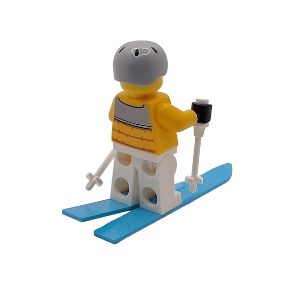 LEGO Male Skier Gift Minifigure With Skis & Ski Sticks Winter Sports ...