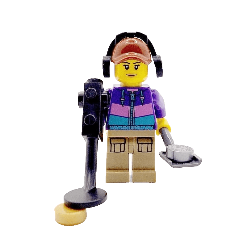 LEGO Metal Detector Gift Treasure Hunter Woman Female Minifigure Beach ...