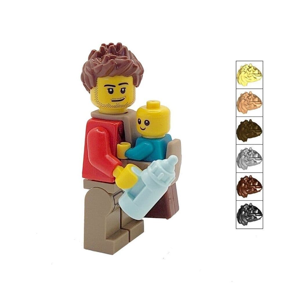 LEGO New Dad Gift Father & Baby In Carrier With Bottle And Bag ...
