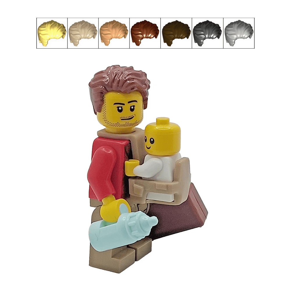 LEGO New Dad Gift Father & Baby In Carrier With Bottle & Bag ...