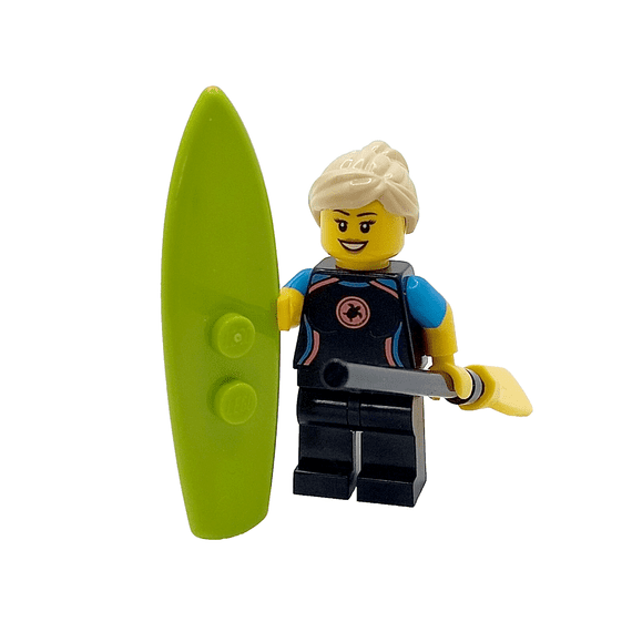 LEGO Paddle Boarder Gift Female Minifigure With Oar & Surf Board Water ...
