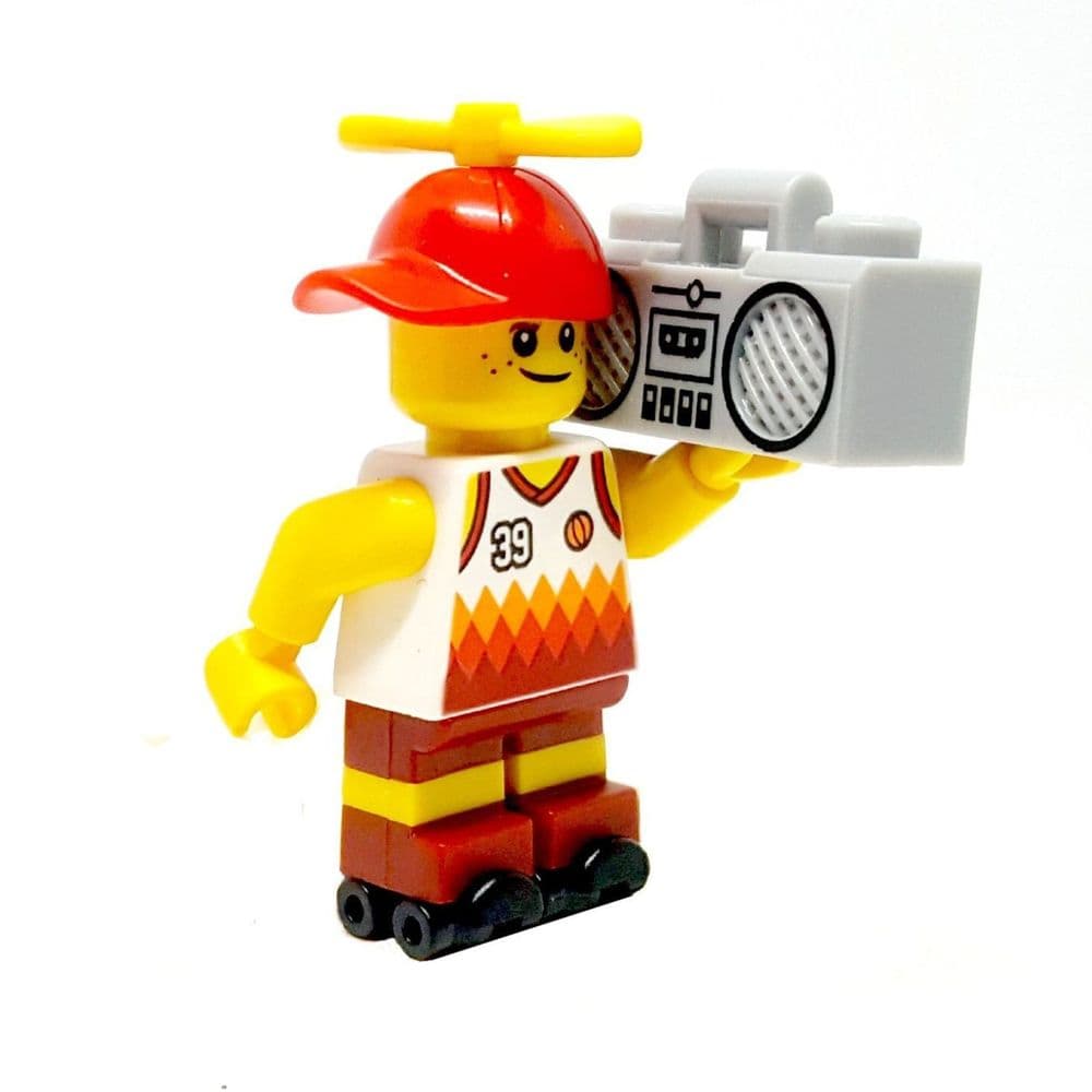LEGO Park Boy Kid Child On Roller Skates Minifigure & Boom Box Radio Gift