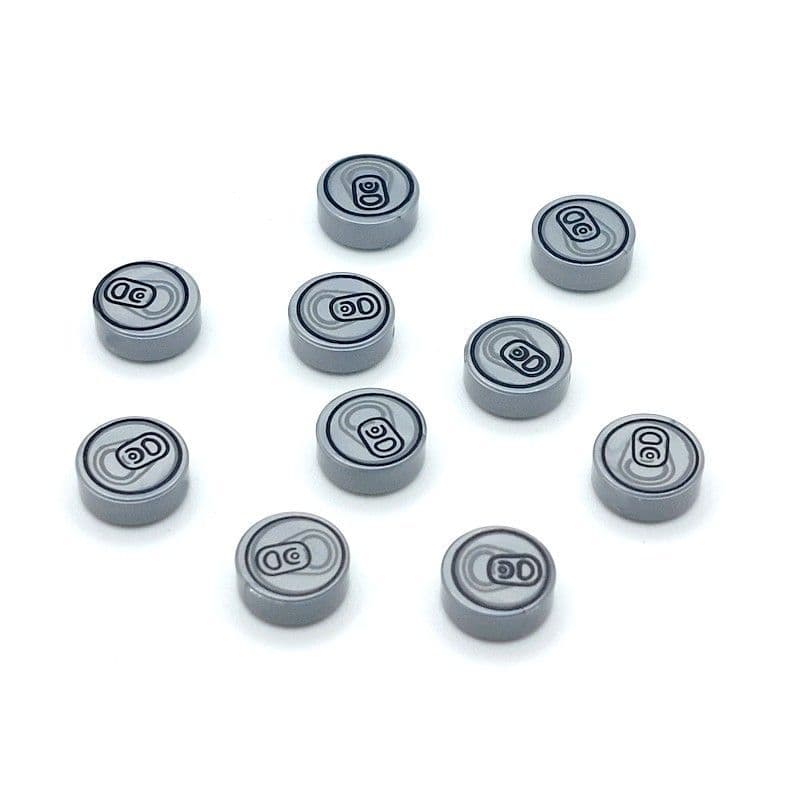 LEGO Parts 10x Soda Can Top Ring Pull 1x1 Minifigure Food Tiles 98138pb033