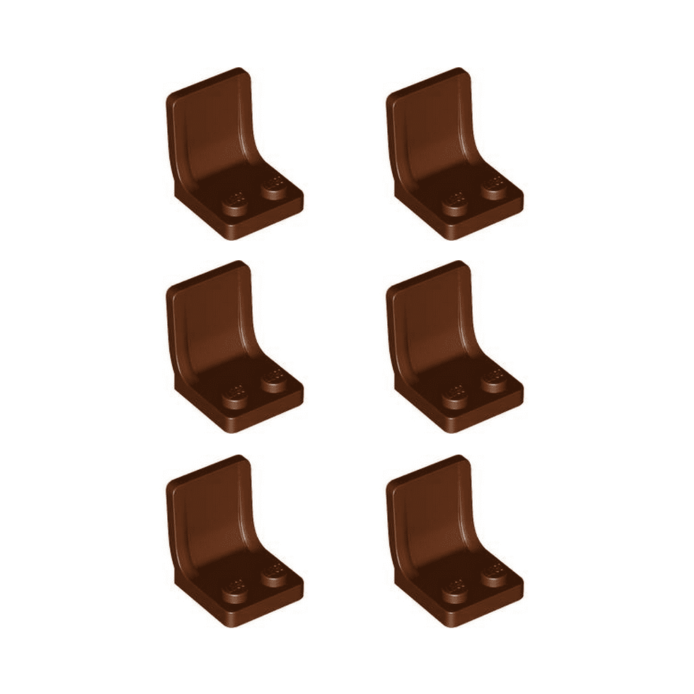 LEGO Parts 6x Minifigure Utensil Reddish Brown Seat 2x2 Train Carriage ...