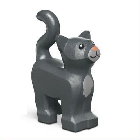 LEGO Pet Cat Animal Minifigure Grey Standing 13786pb09 Gift