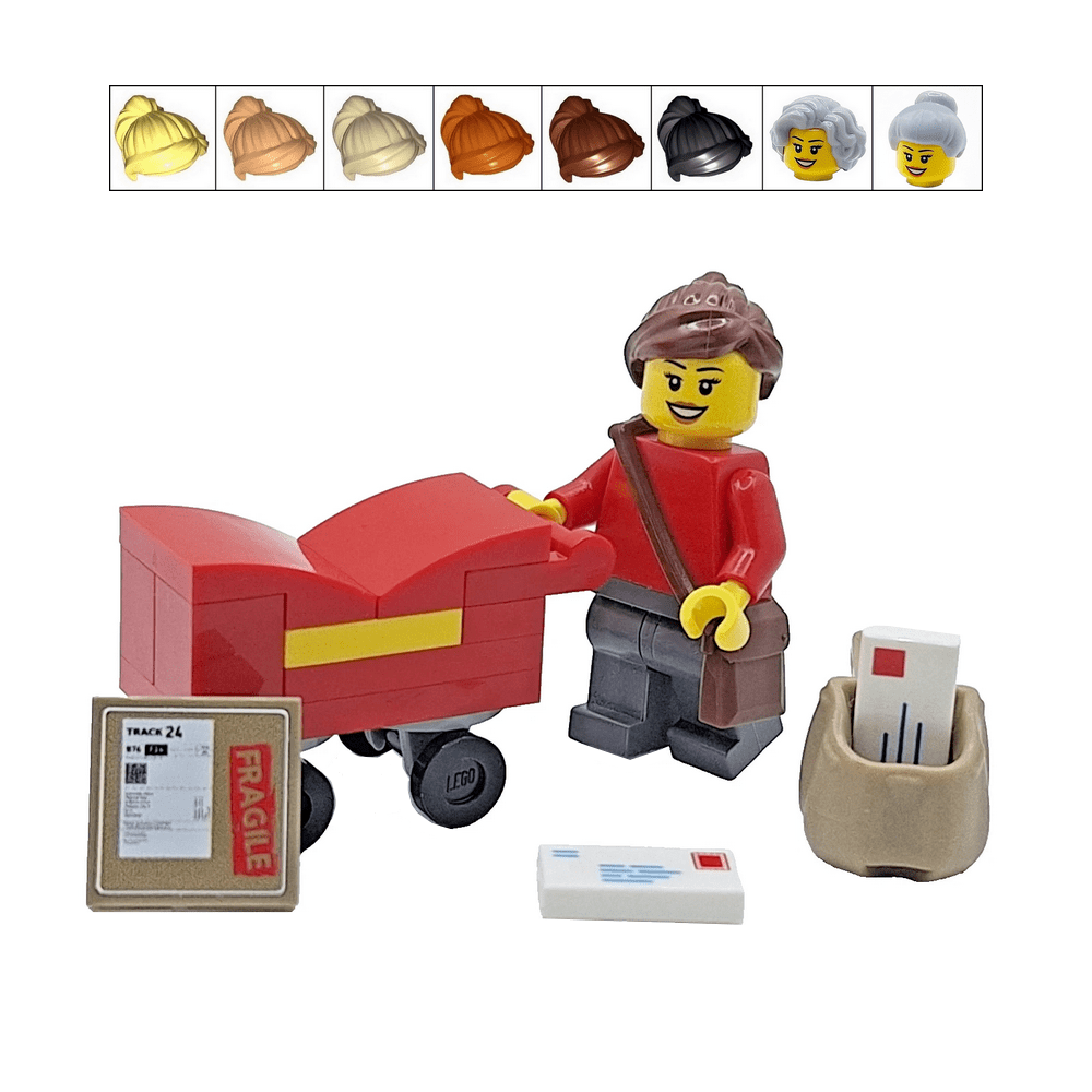 LEGO Post Woman Cake Topper Decoration Female Postie Postal Mail Worker