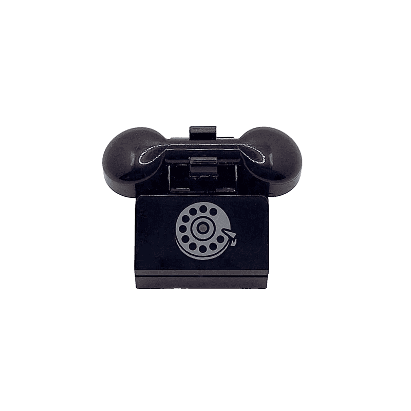 LEGO Retro Telephone With Rotary Dial Minifigure Scale Furniture Accessory