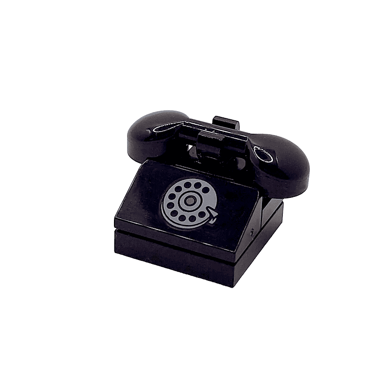 LEGO Retro Telephone With Rotary Dial Minifigure Scale Furniture Accessory