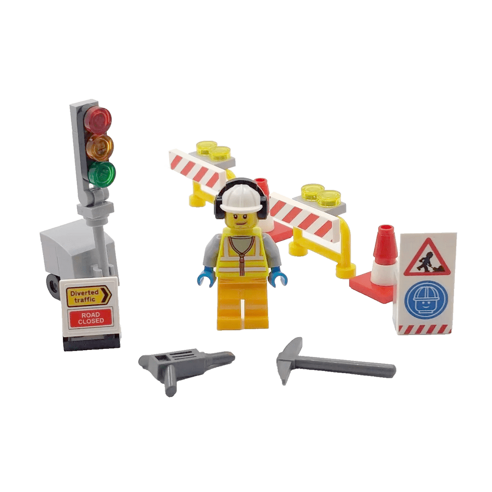 LEGO Road Worker Cake Topper Decoration Highway Construction Street ...