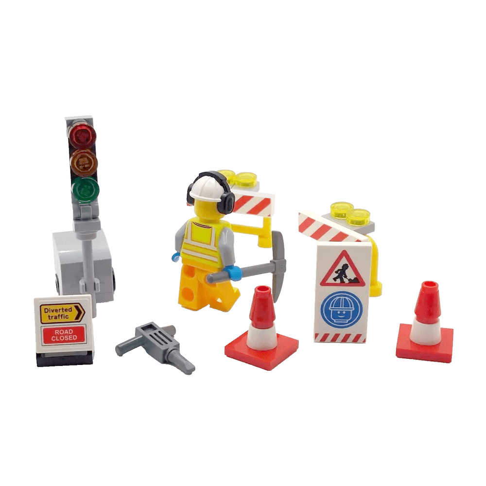 LEGO Road Worker Cake Topper Decoration Highway Construction Street ...