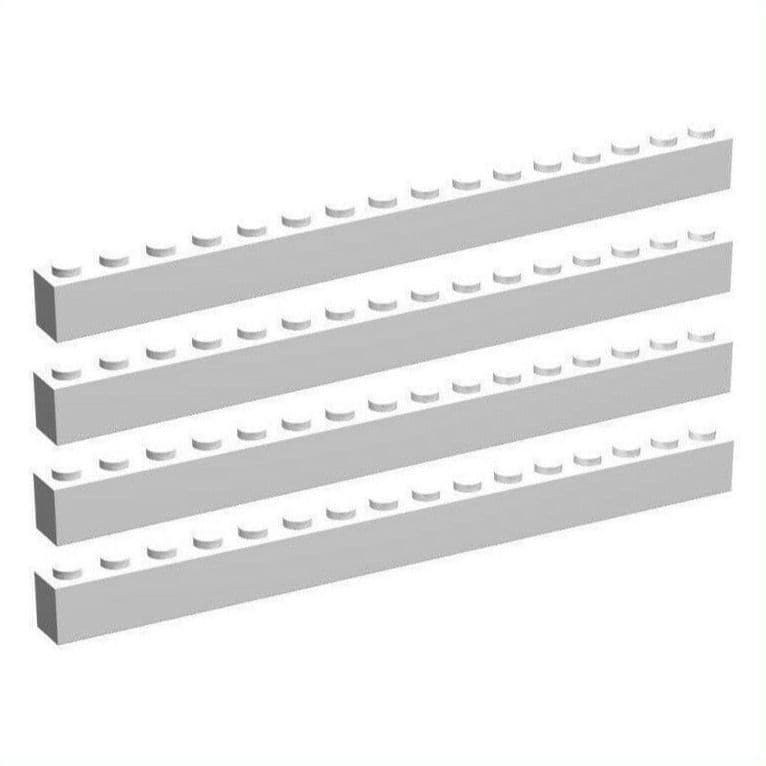 LEGO Spare Parts 4x 1x16 Brick 2465 White Star Wars City Creator Space NEW