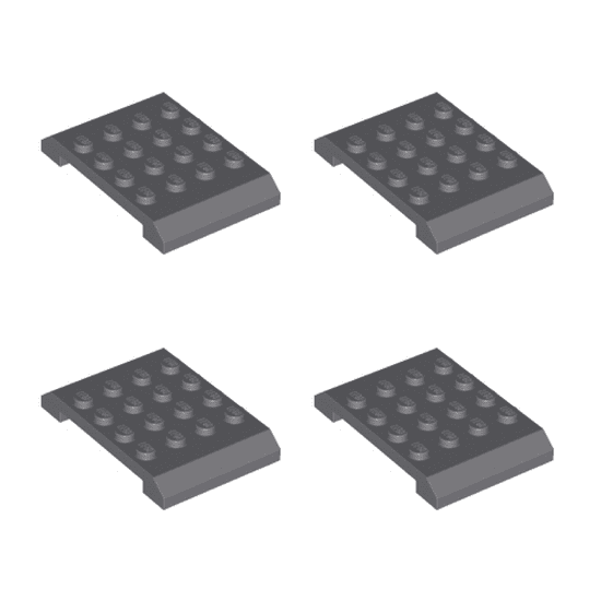 LEGO Spare Parts 4x Train Carriage Bus Roof Tile Wedge 4 x 6 x 2/3 Dark ...