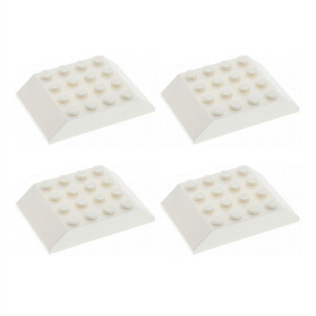 LEGO Spare Parts 4x Train Carriage Roof Tile Slope 4X6 32083 White