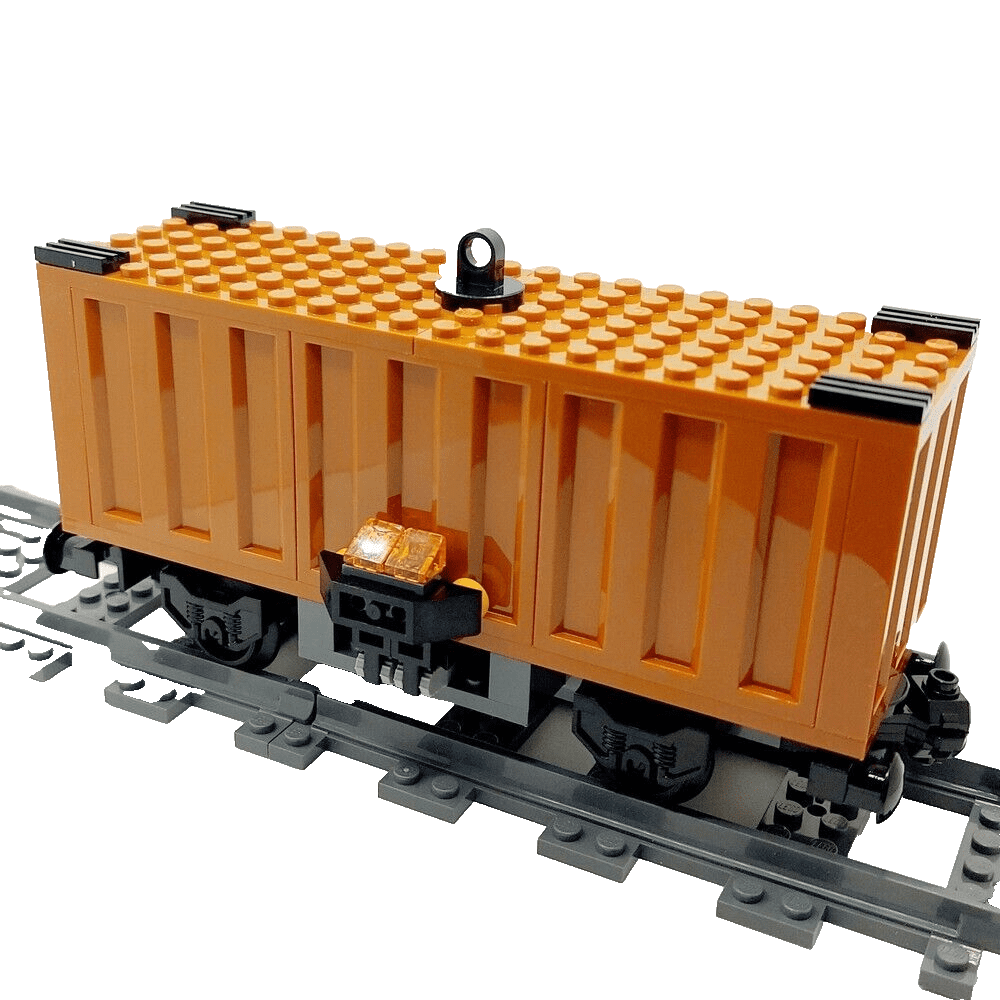 LEGO Train Custom Made Freight Container Wagon Cargo Carriage 3