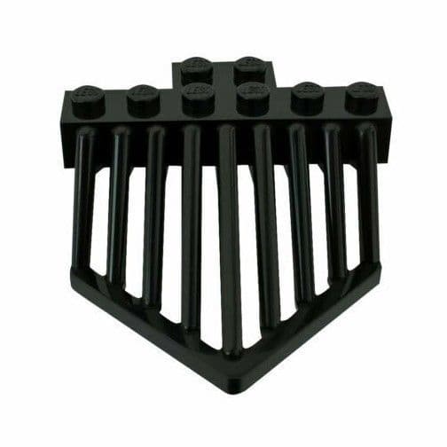 LEGO Train Part Black Cow Catcher 2x6 Steam Locomotive Front Plow Grill ...