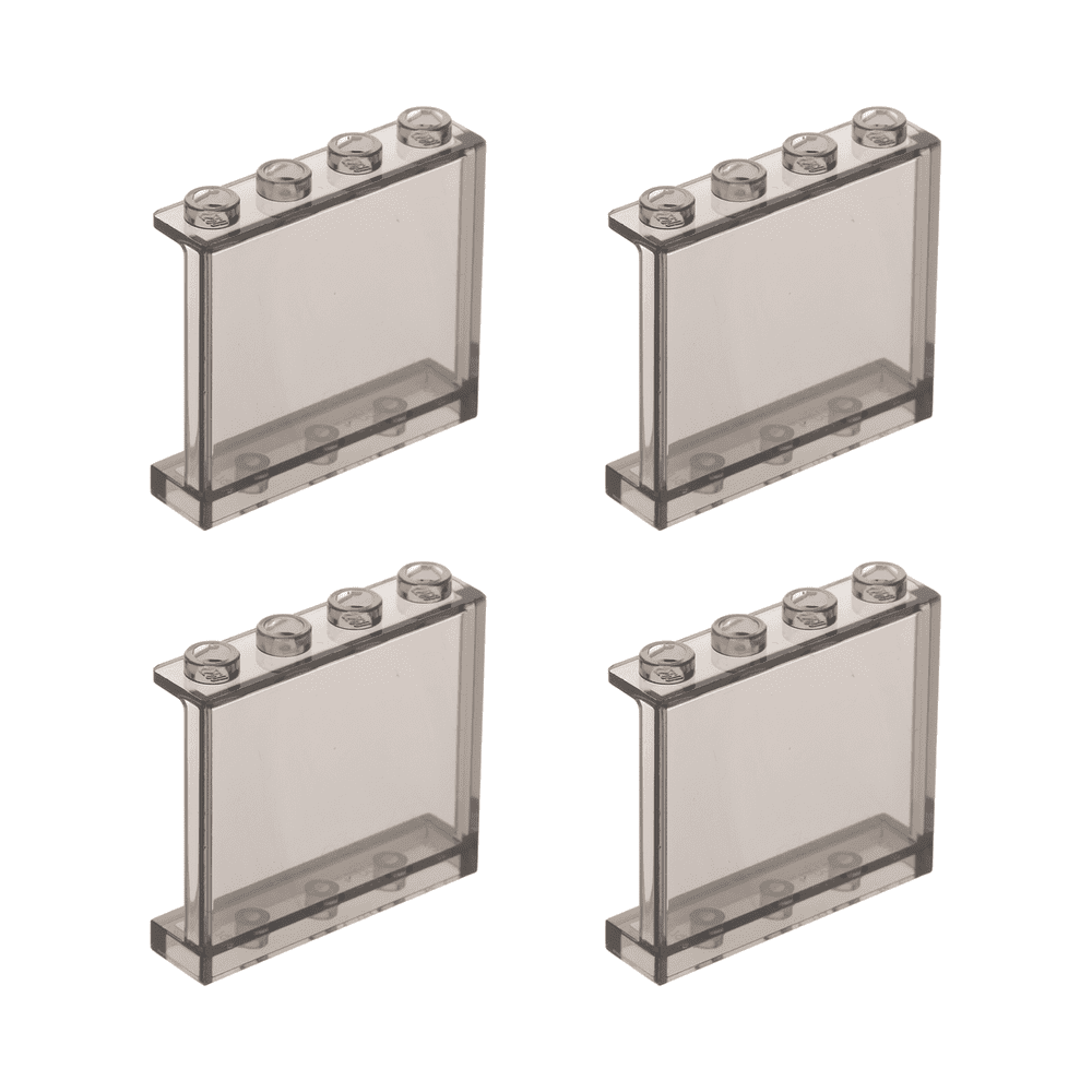 LEGO Train Parts Pack Of Four 1x4x3 Carriage Window Trans Black Panel 60581