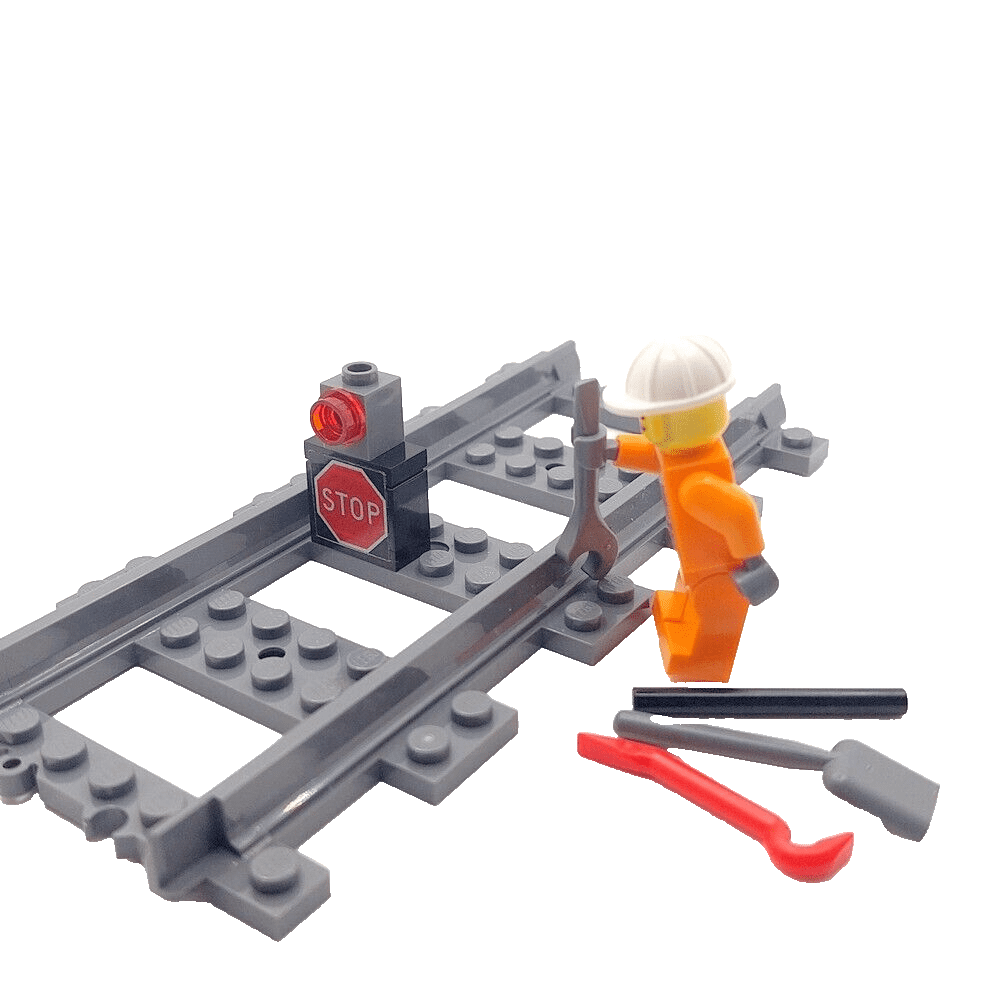 LEGO Train Railway Track Maintainence Worker Cake Topper Decoration ...