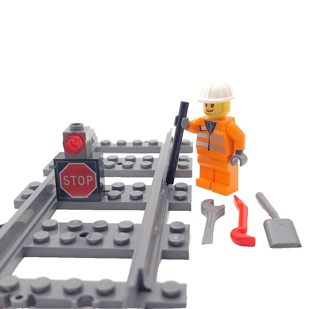 LEGO Train Railway Track Maintainence Worker Cake Topper Decoration ...