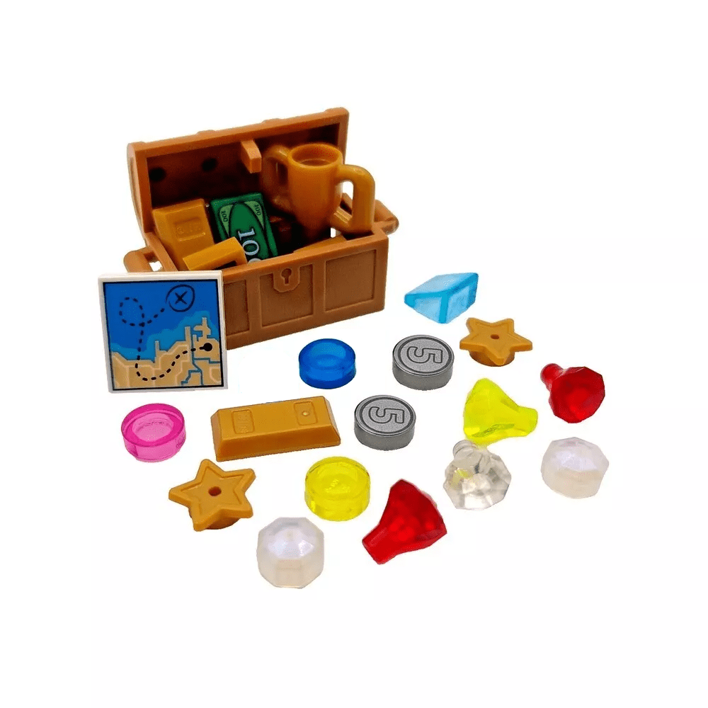 LEGO Treasure Chest & Map & Jewels Coins Minifigure Pirate Furniture ...