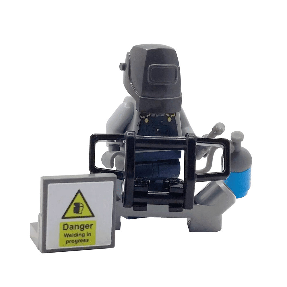 LEGO Welder Cake Topper Decoration Made With LEGO Bricks Man Male Car ...