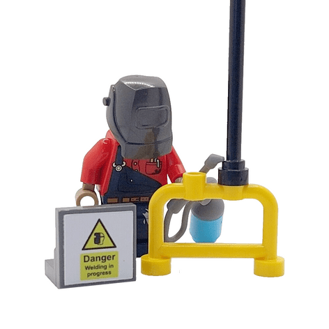 LEGO Welder Cake Topper Decoration Made With LEGO Bricks Man Male Car ...