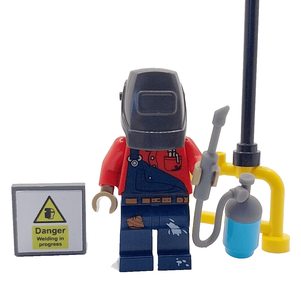 LEGO Welder Cake Topper Decoration Made With LEGO Bricks Man Male Car ...