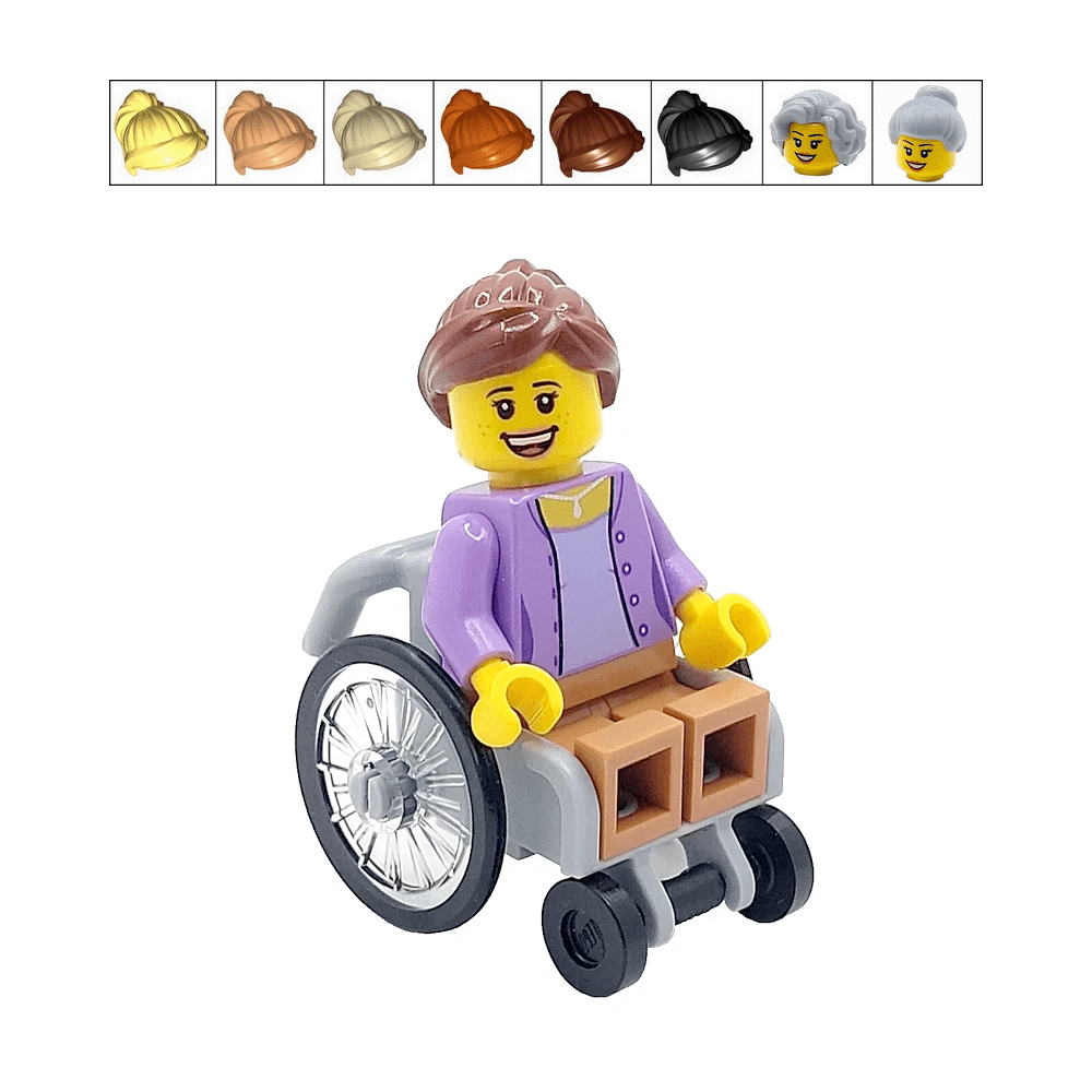 LEGO Wheelchair Gift Woman Female Minifigure Hospital Patient Mothers Day