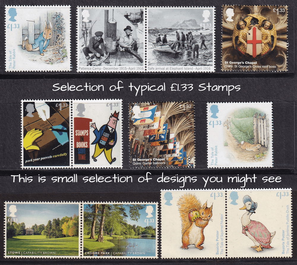 1 33 x 100 30 OFF Discounted GB Postage Stamps