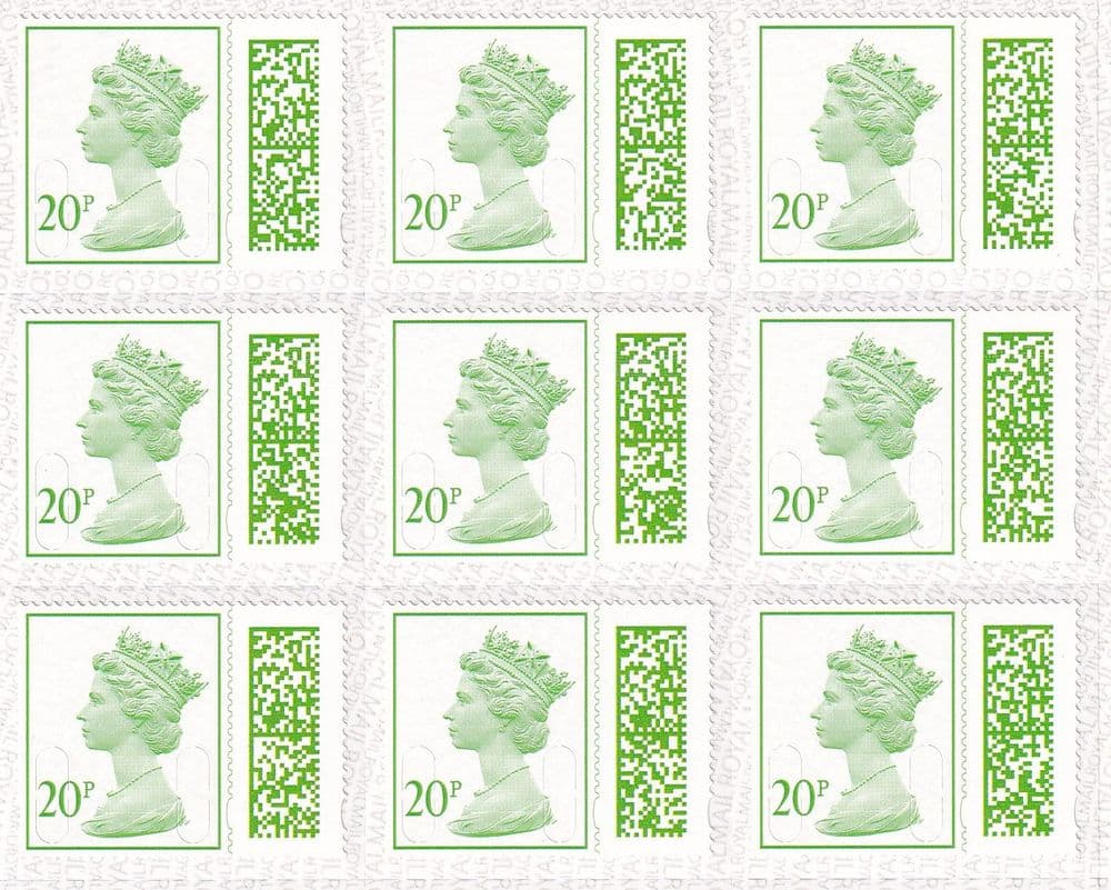 20p 20 off Barcoded Stamp