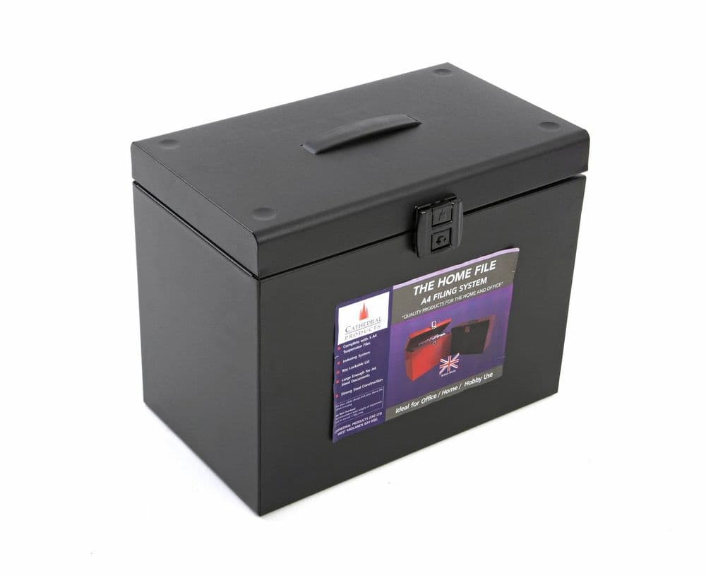 Cathedral Metal File Box A4 - black